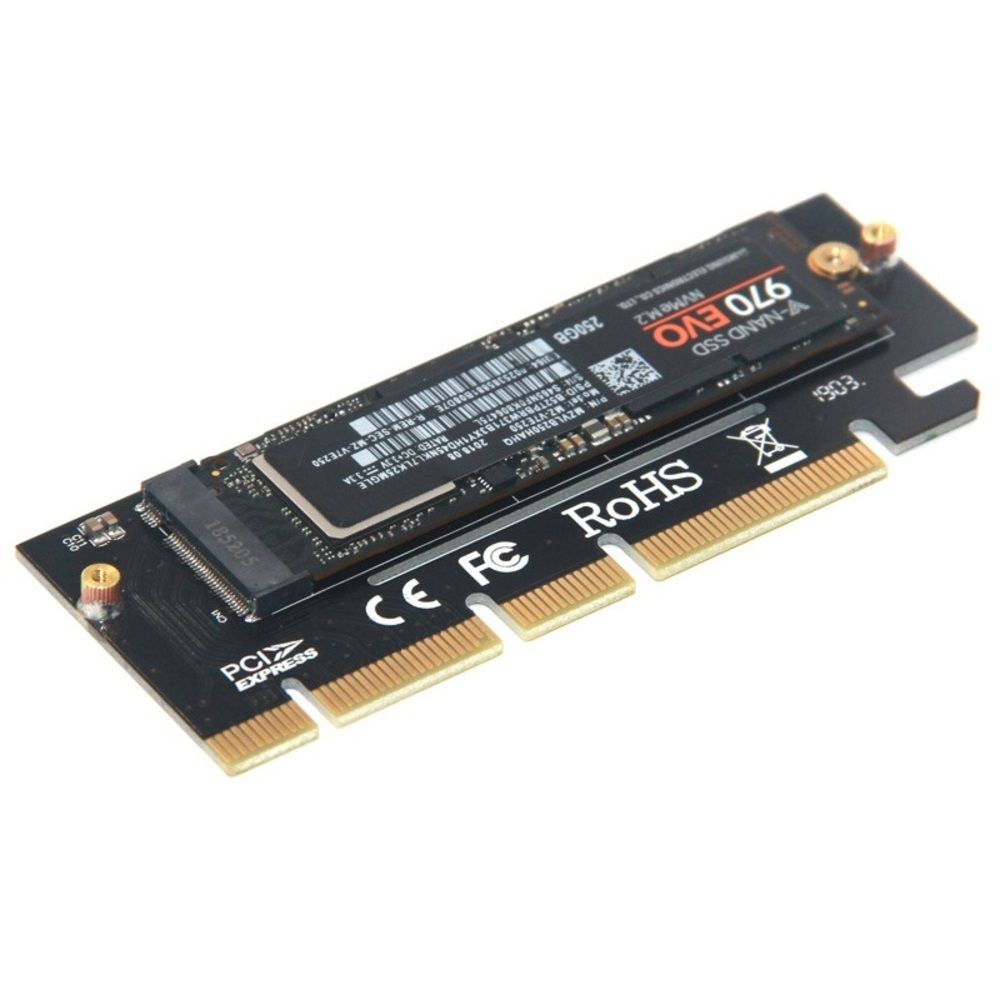 Адаптер PCI-Express 4.0 для SSD m.2 NVMe ключ M диска в слот PCI-e x4-x16, радиатор термопрокладки 3шт.