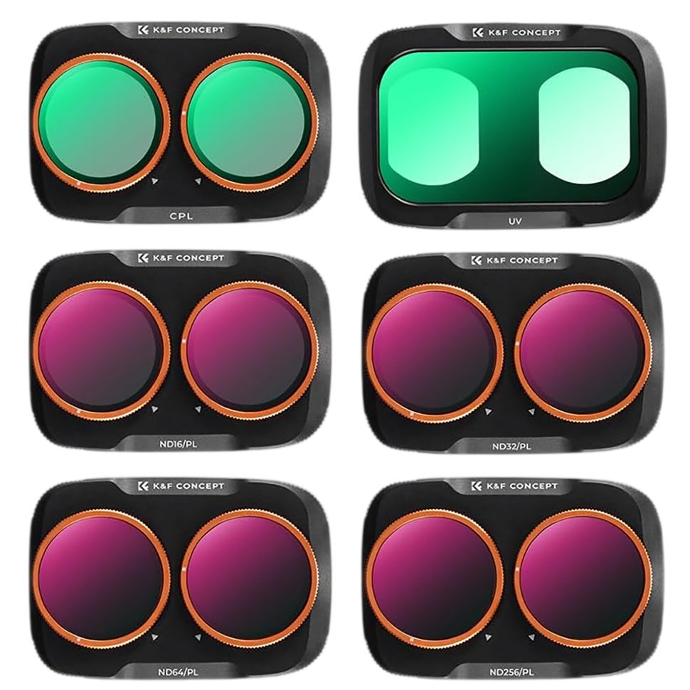 Комплект светофильтров K&F Concept UV+CPL+ND16/PL+ND32/PL+ND64/PL+ND256/PL для DJI Osmo Pocket 4P (P