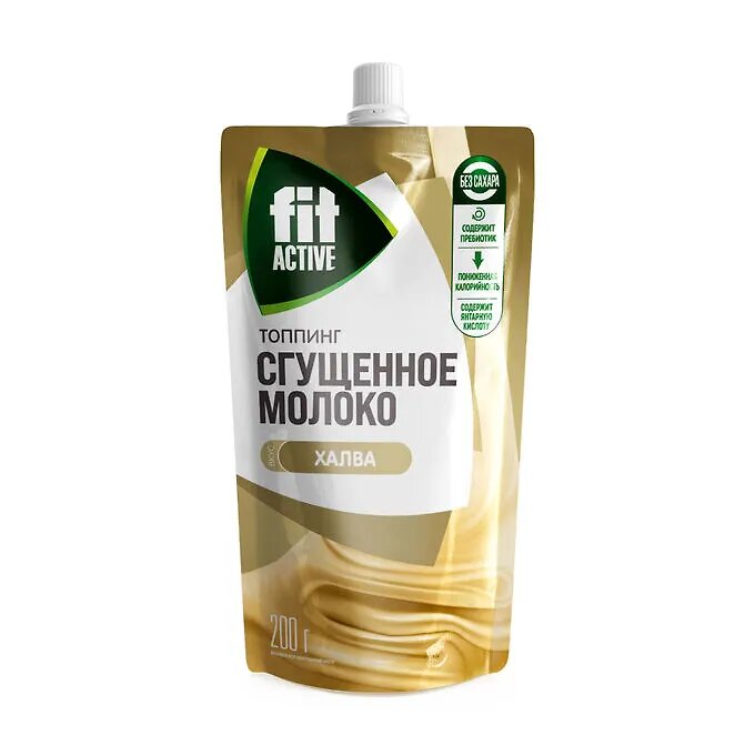 Fit Parad Топпинг Сгущенное молоко без сахара Халва Fit Active, 200 г