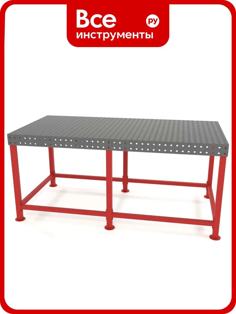 Сварочный стол Flamet 1000x2000, Profi 10 мм, подстолье с перемычками PBK-1000x2000-10