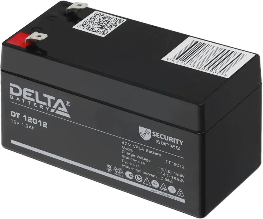 Аккумуляторная батарея Delta DT 12012 для ИБП, 12В, 1.2Ач