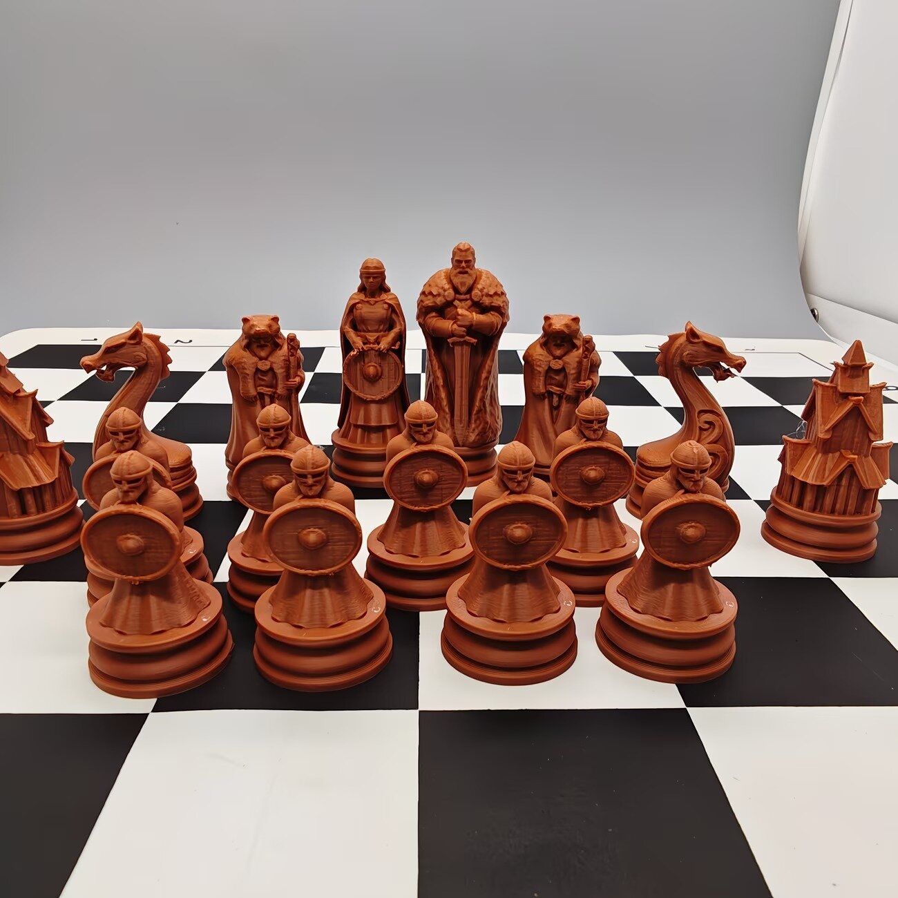 3D-печать викингов воин шахматы украшения игры ремесла украшения украшения дома украшения праздник подарки
