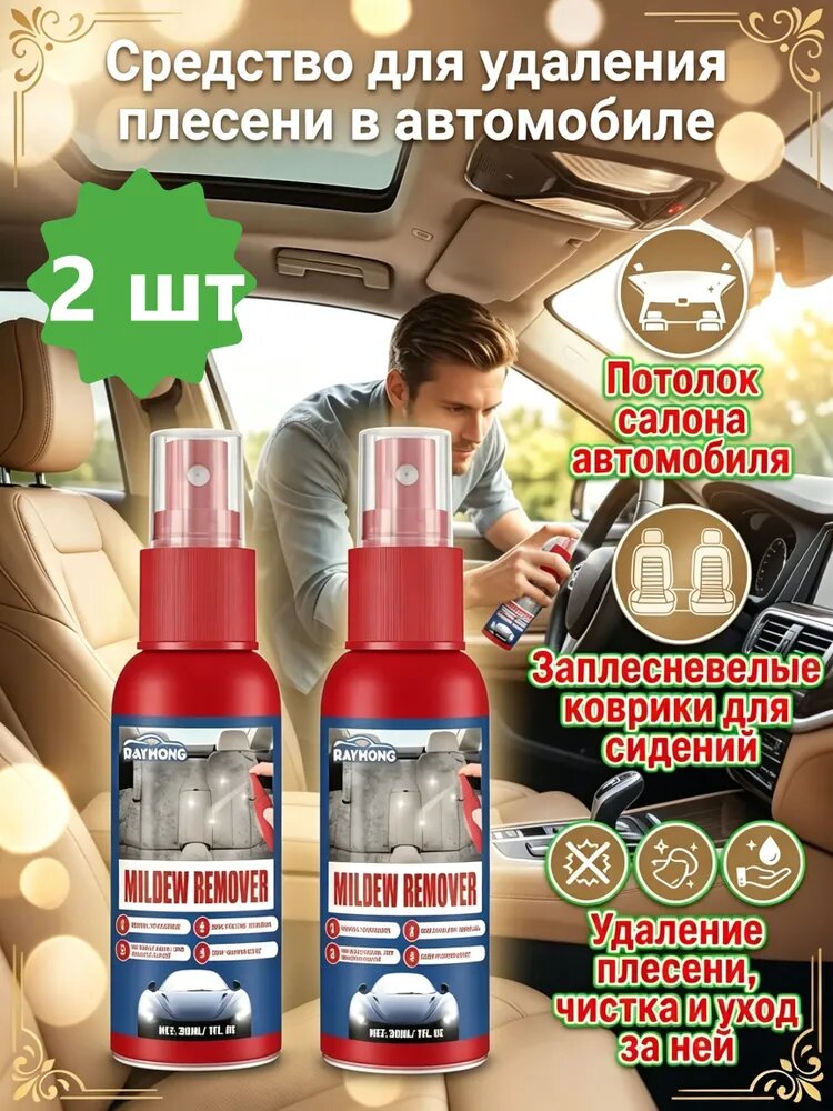 2 шт Rayhong средство для удаления плесени в автомобиле объемом чистка подушек сидений салона автомобиля от плесени на потолке