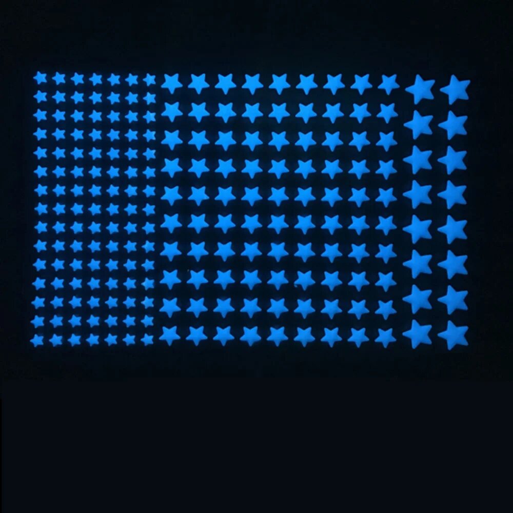 Светящиеся звезды на потолок, 3шт, Blue Star