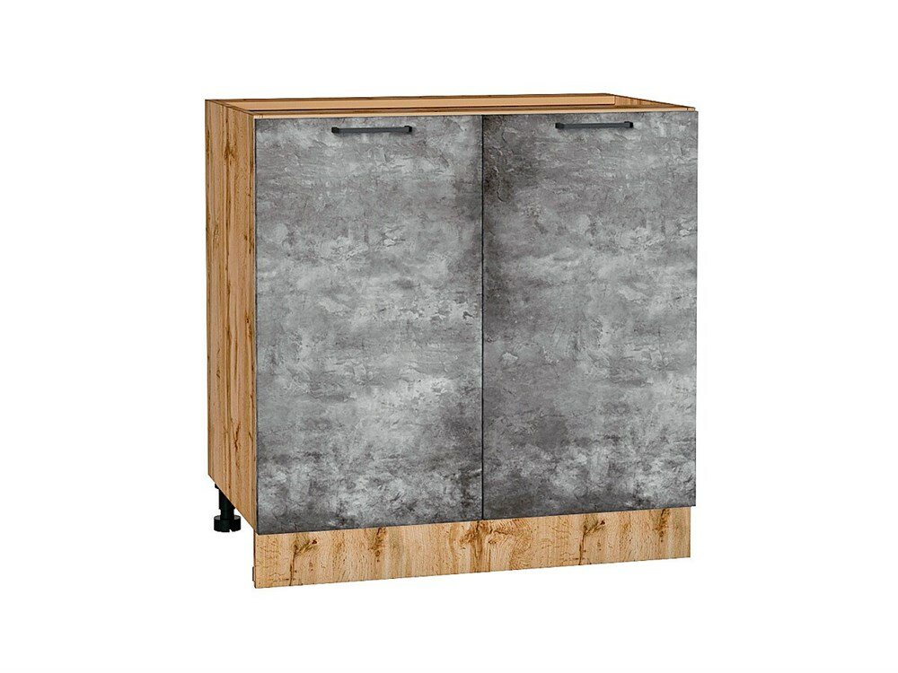 VVT Шкаф нижний с 2-мя дверцами Флэт Дуб Вотан, Temple Stone 2S, 800 В*Ш*Г 816*800*478, фасад ЛДСП Temple Stone 2S, корпус Дуб Вотан Temple Stone 2S