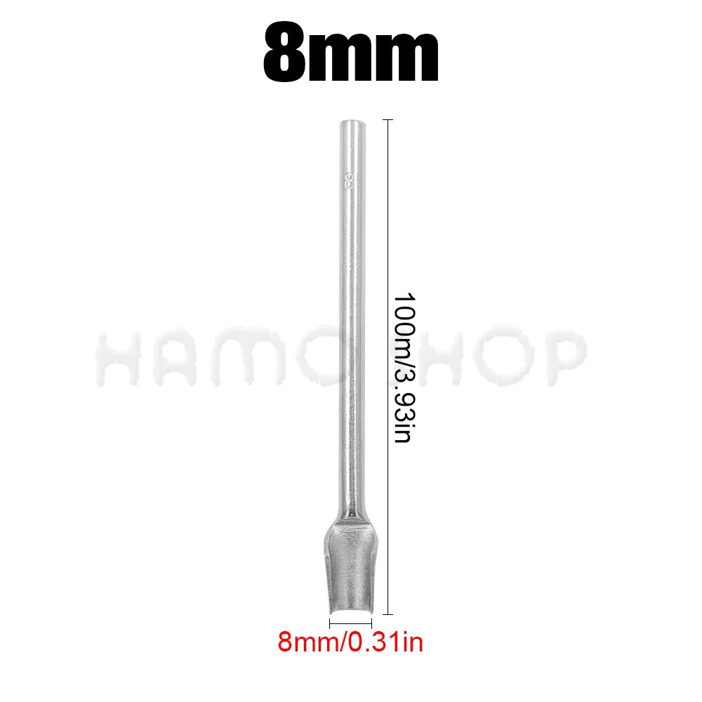 Дырокол для кожи полукруглый, белый, 8mm