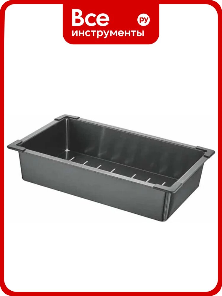 Коландер для кухонной мойки Gerhans 34х21 см, глубина 7.8 см, нержавеющая сталь, графит K30334B 11053