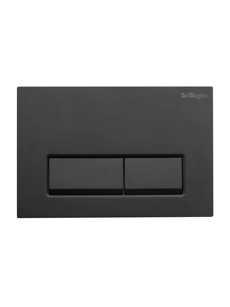 Кнопка смыва для инсталляции BelBagno BB-15R-NERO. M черная, матовая, двойной смыв