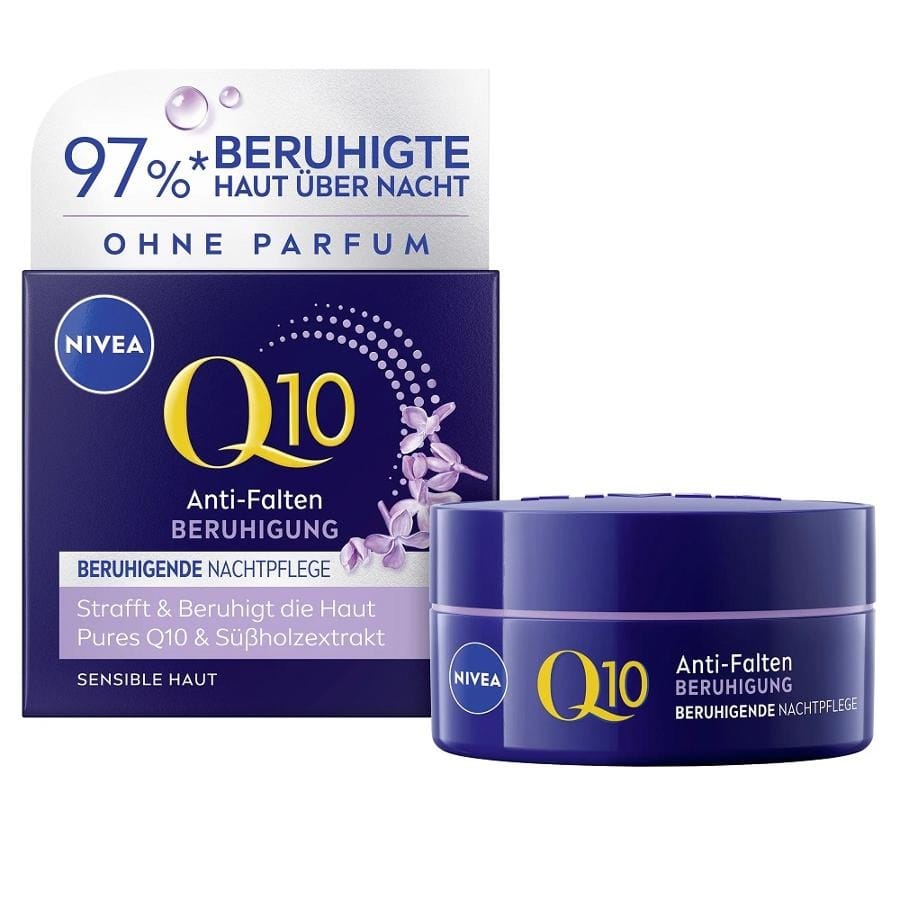 Крем для ухода за кожей Nivea Q10 Ukojenie, антивозрастной успокаивающий ночной, 50 мл