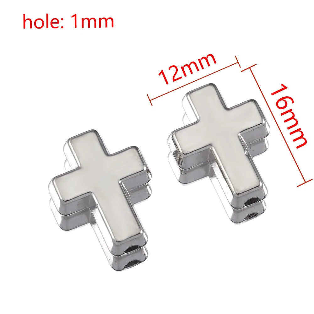 Двухцветные пластиковые бусины в форме креста-бабочки MOONMADE Серый, 02 Style 03