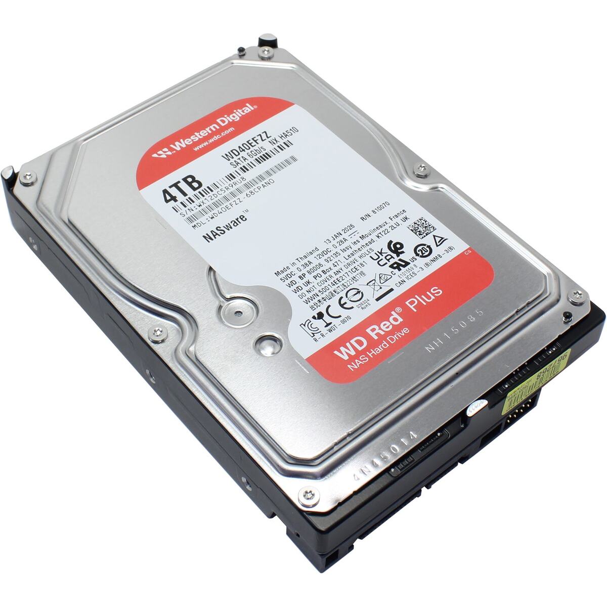 Red Plus WD40EFZZ 4 Тб 5400/5900 об/мин, IntelliPoint, CoolSpin SATA 6Gb/s (SATA-III) 3.5" 128 Мб 24x7 4K — фото 1