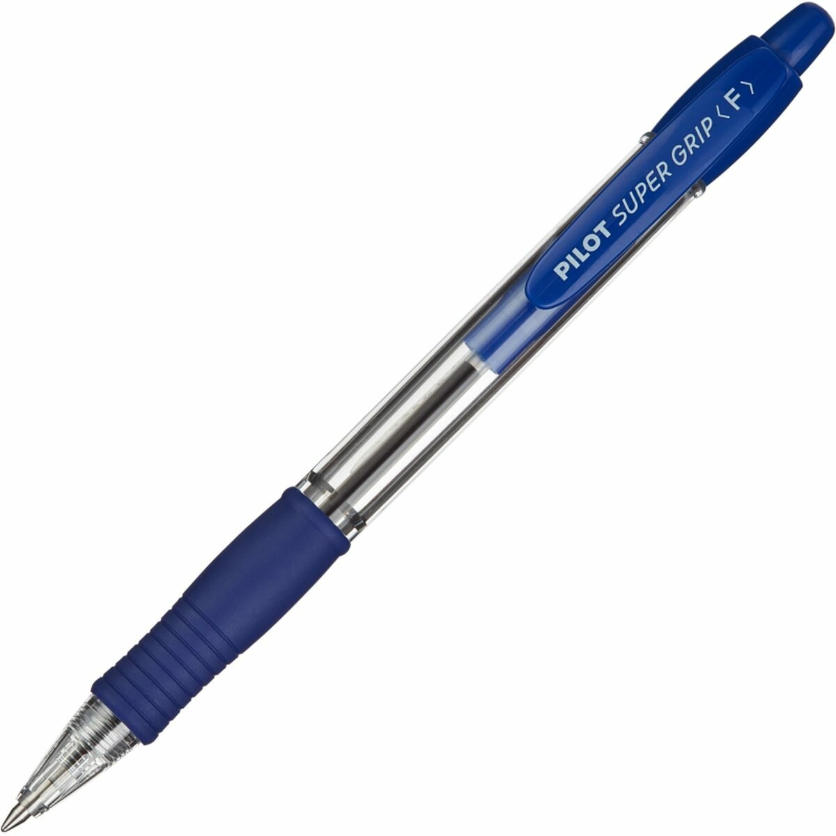 Ручка шариковая автоматическая Pilot Super Grip (0.32мм, синяя, масляная основа, корпус синий) (BPGP-10R-F-L), 12шт.