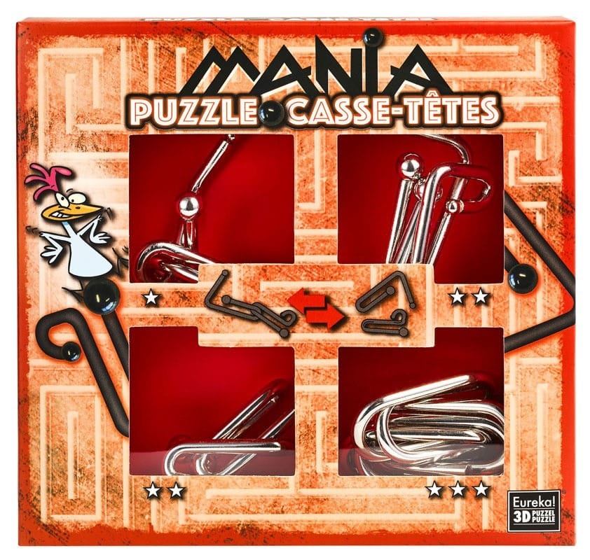Головоломка Eureka Puzzle Mania, красный, 4 шт