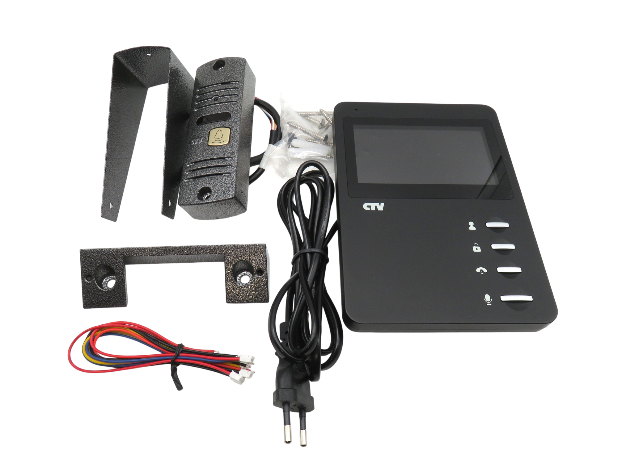 CTV-DP1400N (черный+серебро) комплект видеодомофона