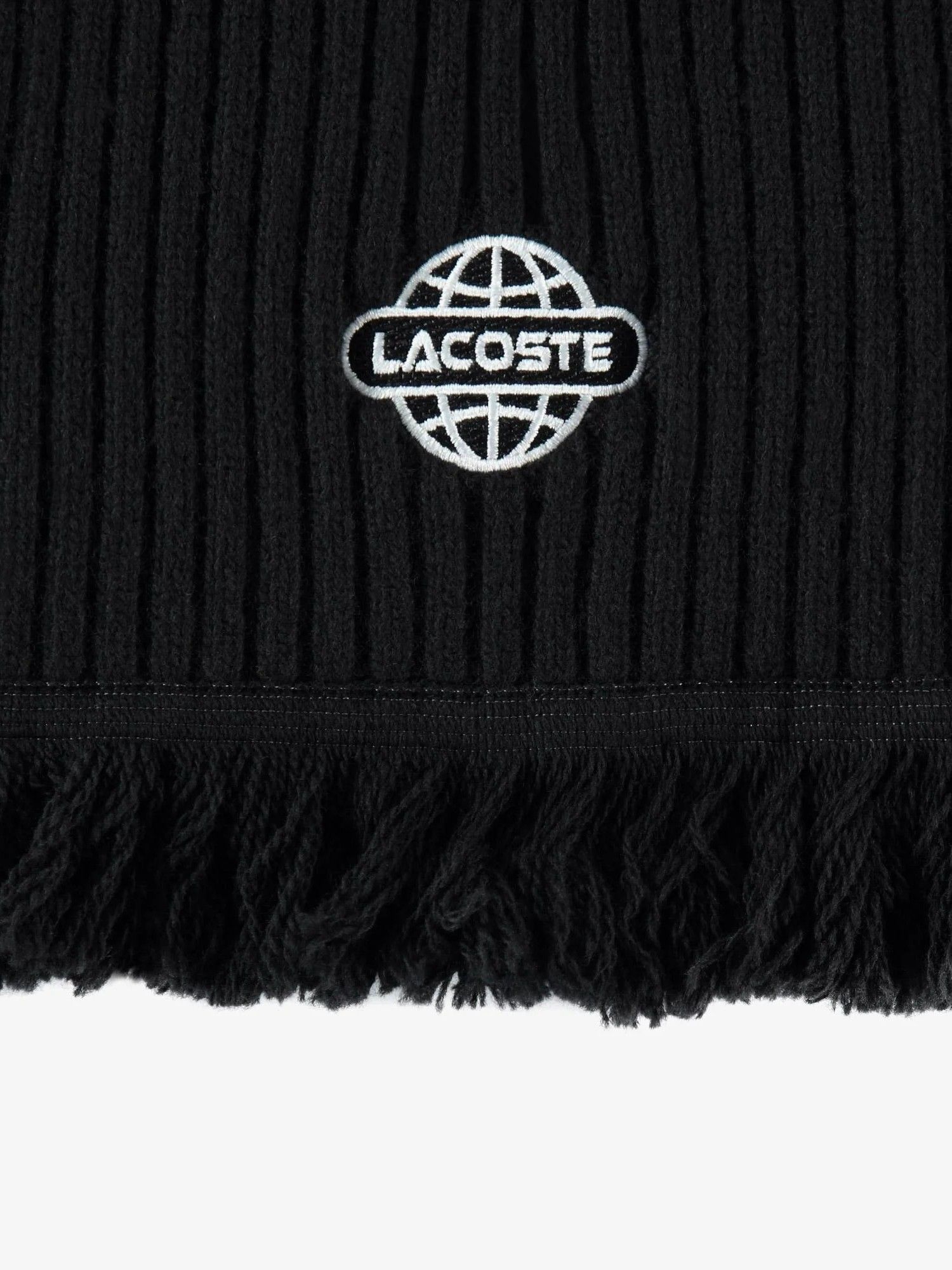 Шарф LACOSTE для женщин, универсальный, черный — фото 1