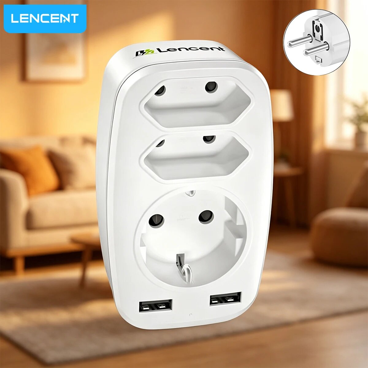 LENCENT тройник розетки 3 шт