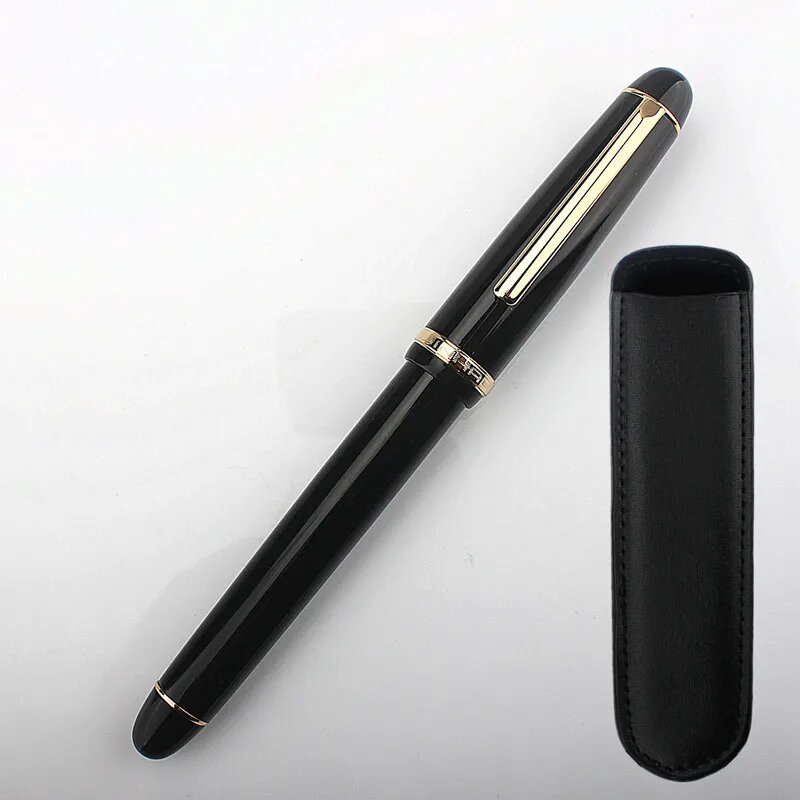 Перьевая ручка JINHAO X350 черная с золотым зажимом Extra Fine 0.4mm, PEN AND BAG