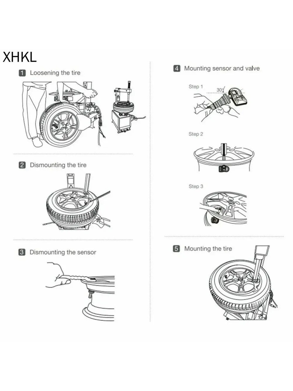 Датчики давления в шинах TPMS 52940-4F100, комплект 4 штуки, 433 МГц