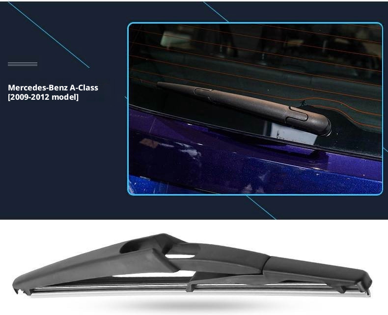 Front Rear Frameless Windshield Wiper Blade для Mercedes-Benz A200 A class Front and Rear (Цвет: Черный, Размер/Сторона: A class 2009-2012 Rear)