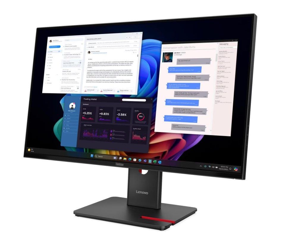 Монитор Lenovo 27" T27UD-40, 16:9, IPS, UHD, 4ms, 350cd, 60Hz, HDMI, DP, USB, USB-C, HAS