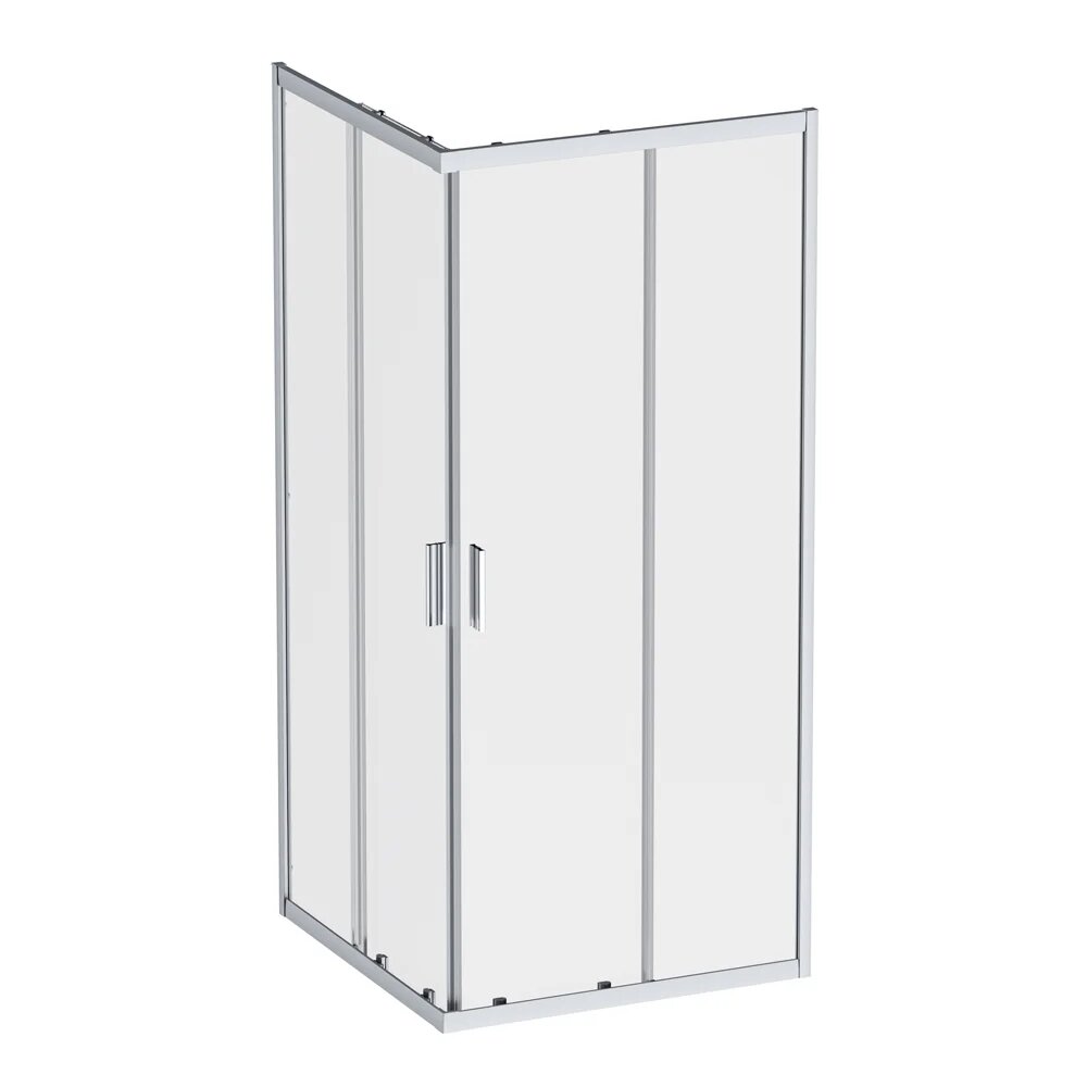 Душевой уголок AM.PM Gem W90G-403-9090MT без поддона, стеклянный, 90x90, квадратный, раздвижной, немецкий