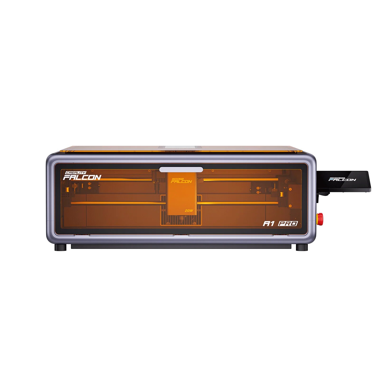 Лазерный гравер Creality Falcon A1 Pro 20W, 268 × 358 мм, Металл и пластик, пригодные для гравировки, Максимум 600 мм/с