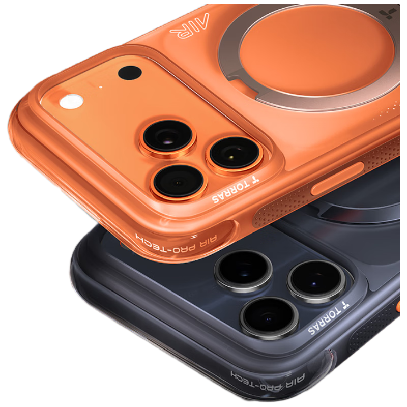 Чехол Torras Pivot Q3air для iPhone 17 Pro с воздушной подушкой защиты зеленый дикорастущий дизайн Версия：iPhone 17