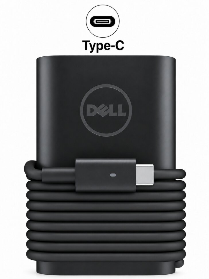 Зарядное устройство для ноутбука Dell, HA30NM150, 20V - 1.5A, (Штекер: Type-C) 30 Вт Slim Round