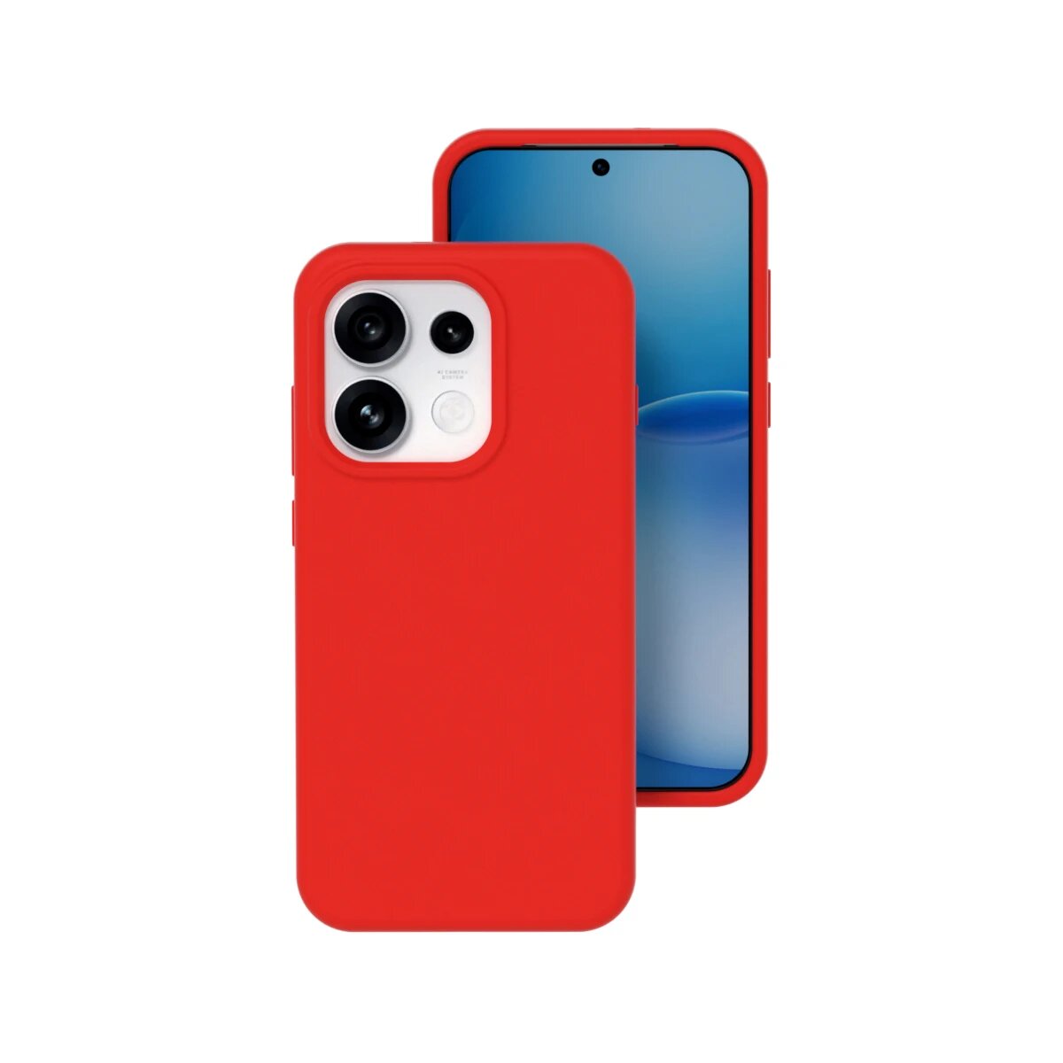 Красный чехол OPPO Reno 16 China, силикон