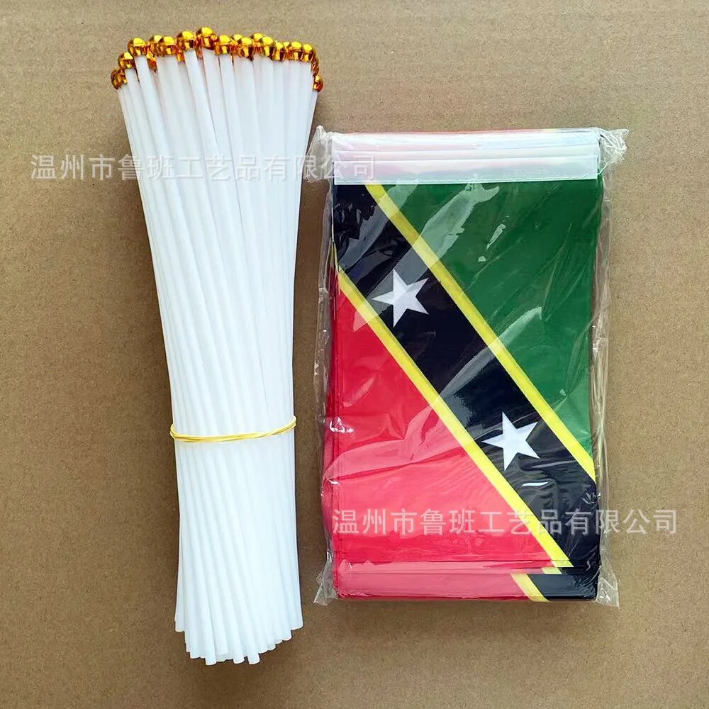 Ручной флаг Сент-Китс и Невис TIKI FLAG 14x21 см 10pcs