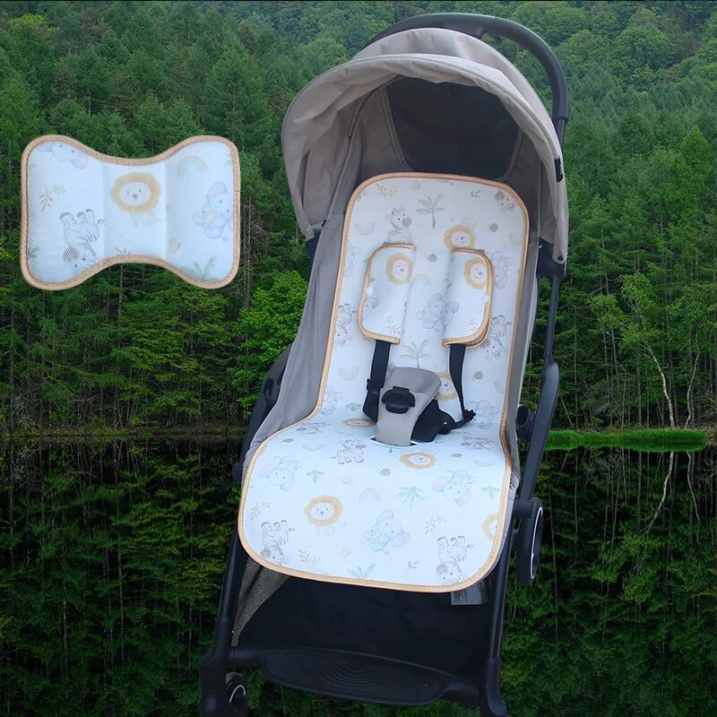 Детская коляска UPPAbaby Minu V2 Охлаждающая подушка - Милый лев, Антибактериальная и антипылевая, Летнее использование
