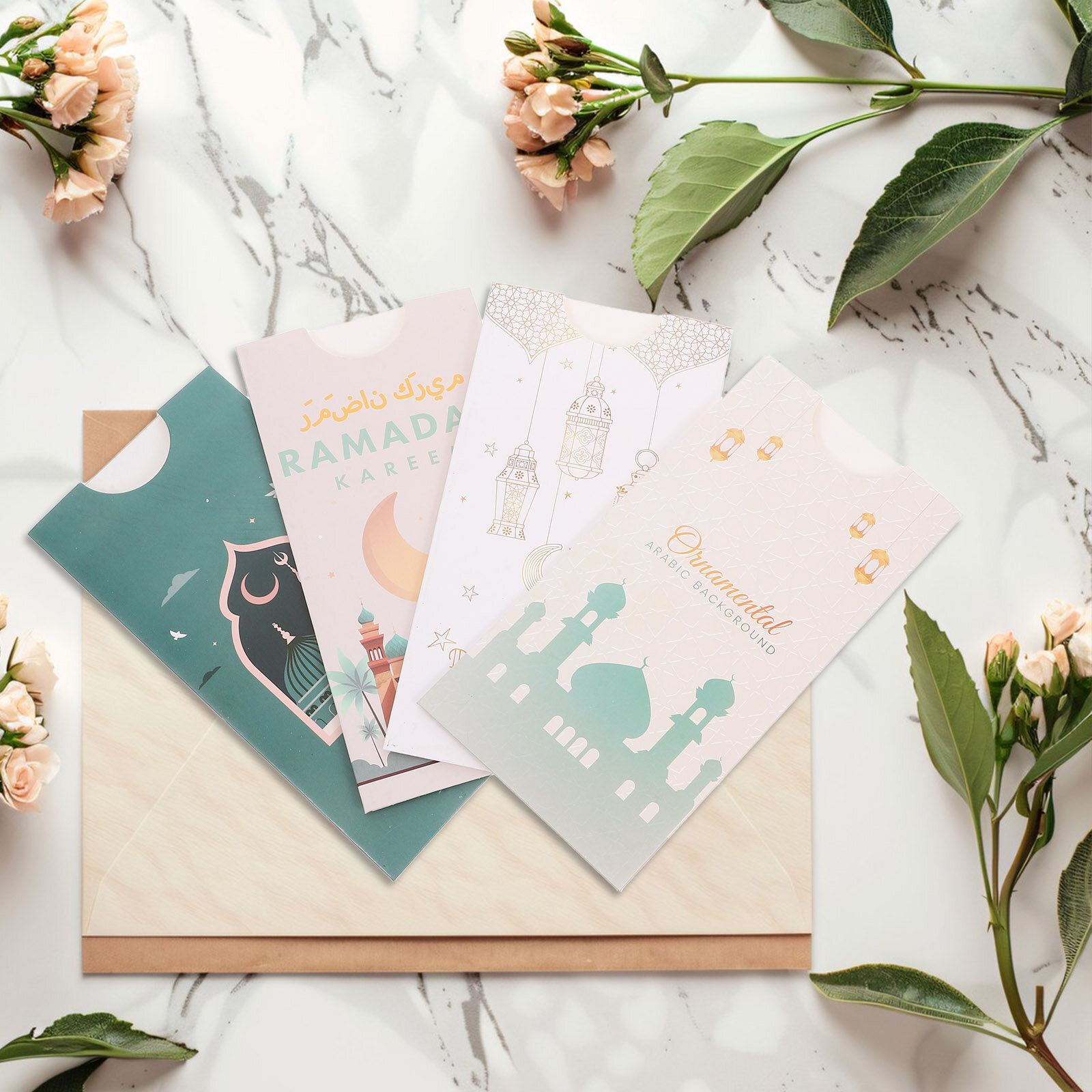 8 Пcs Eidi Money Envelopes Для Eid Mubarak И Ramadan Праздники Ассорти Цвета Размер 18.00X9.00X0.20Cm