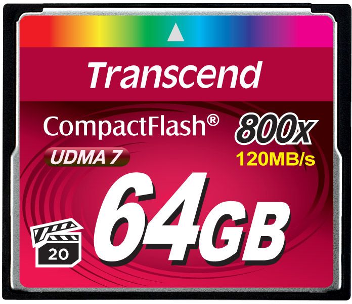 Карта памяти/ Transcend 64GB Compact Flash 800x