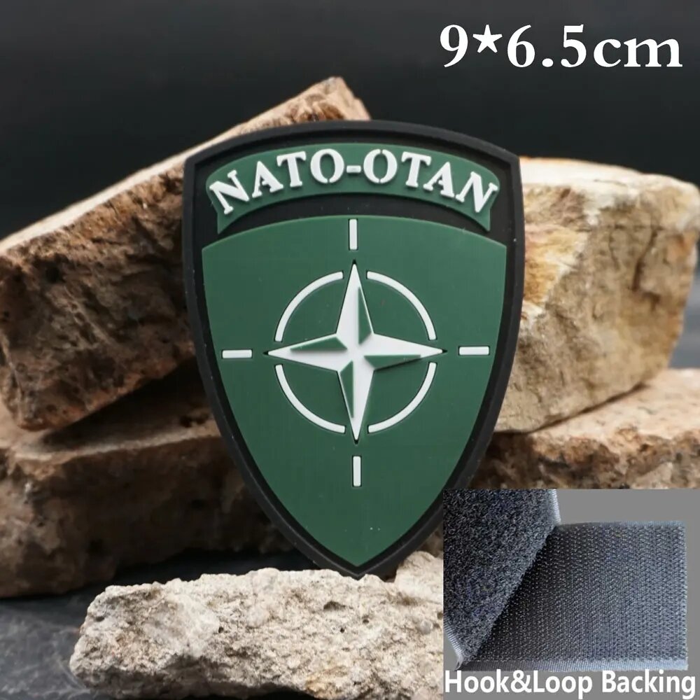 Тактические нашивки NATO-OTAN из ПВХ PVC40 Velcro
