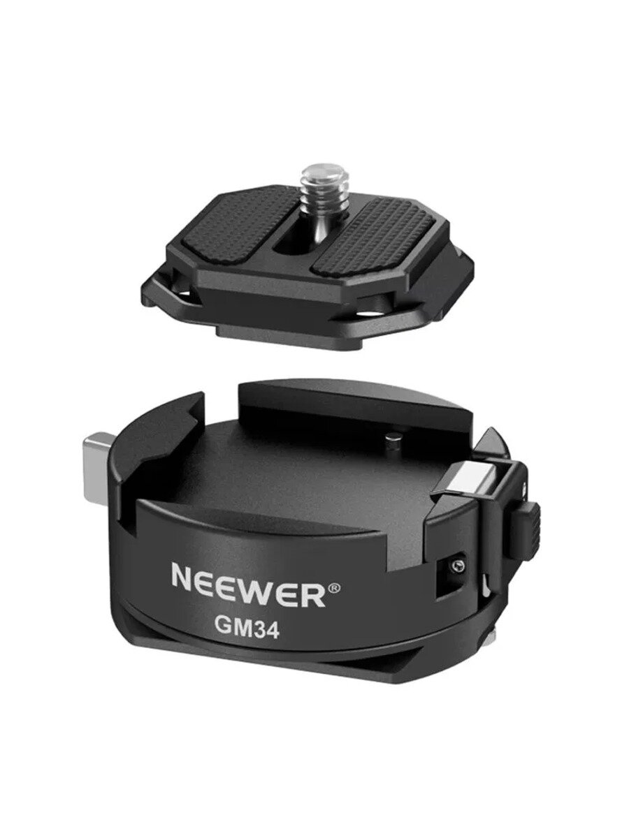 Быстросъёмная площадка Neewer GM34 с пластиной Arca-Swiss для камеры и стабилизатора