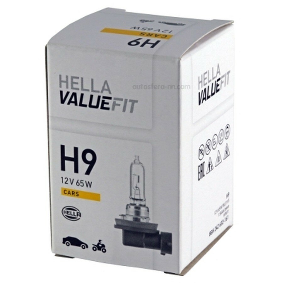 HELLA 8GH242632161 Лампа накаливания VALUEFIT, H9 12V 65W PGJ 195 8GH242632-161