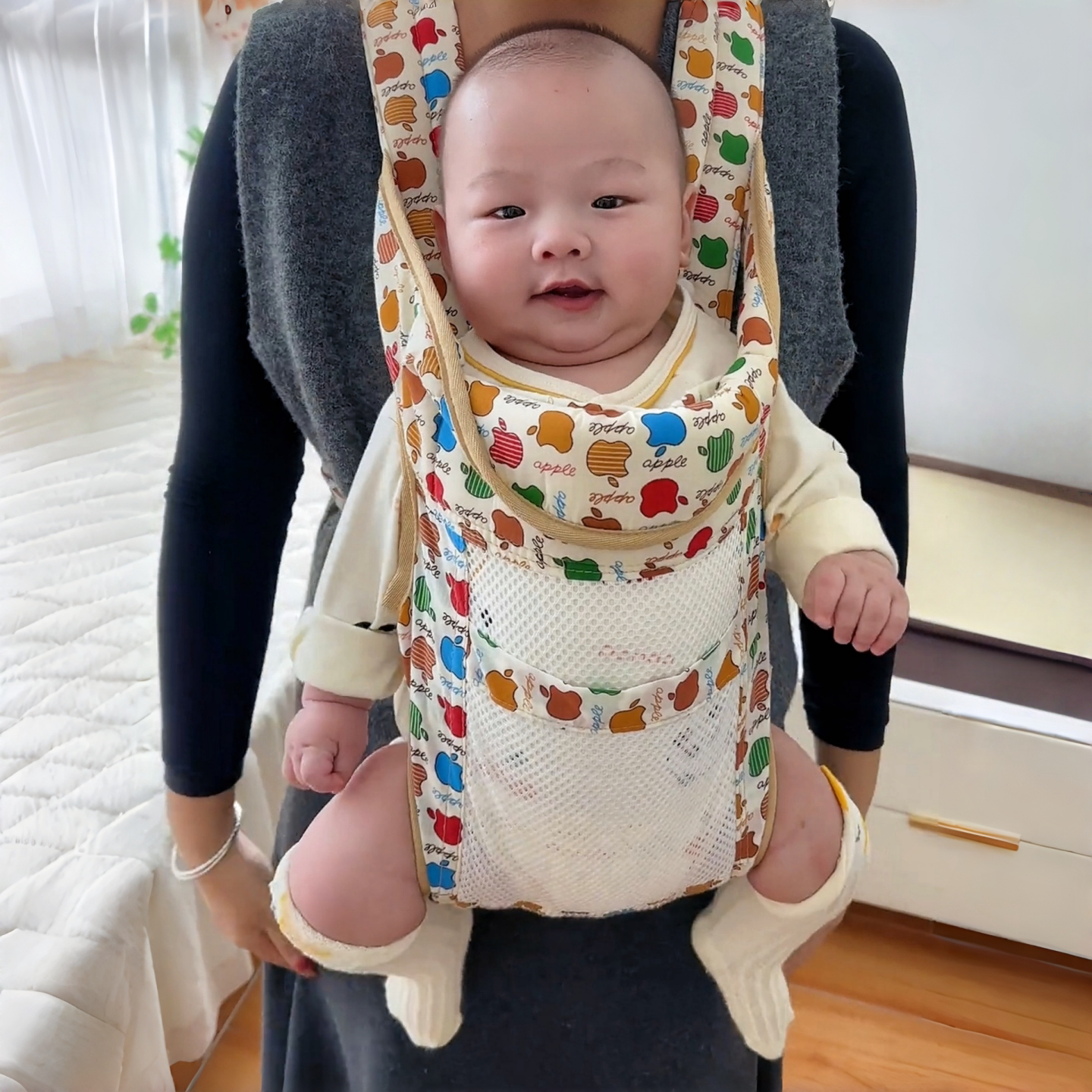Легкий детский рюкзак-переноска для детей старше 1 года, яблочная кукла, сетчатый материал