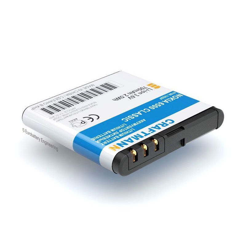 Стандартный аккумулятор Craftmann 700mAh для телефона NOKIA 6500 CLASSIC/7900 PRISM, MOBIADO PROFESSIONAL 105EM/105GCB/105GMT/105ZAF (BL-6P, BP-6P)