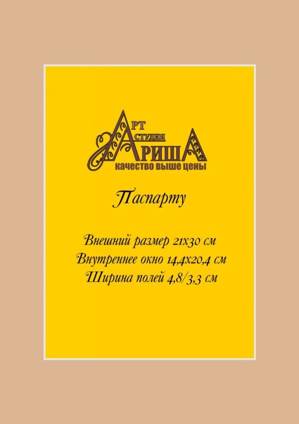 Паспарту 21x30 см