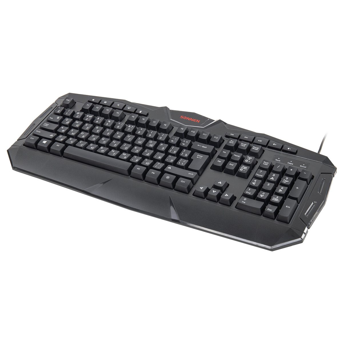 Клавиатура проводная игровая Sonnen Q9M, USB, 104 клавиши + 10 мультимедийных, RGB, черная (513511), 20шт.