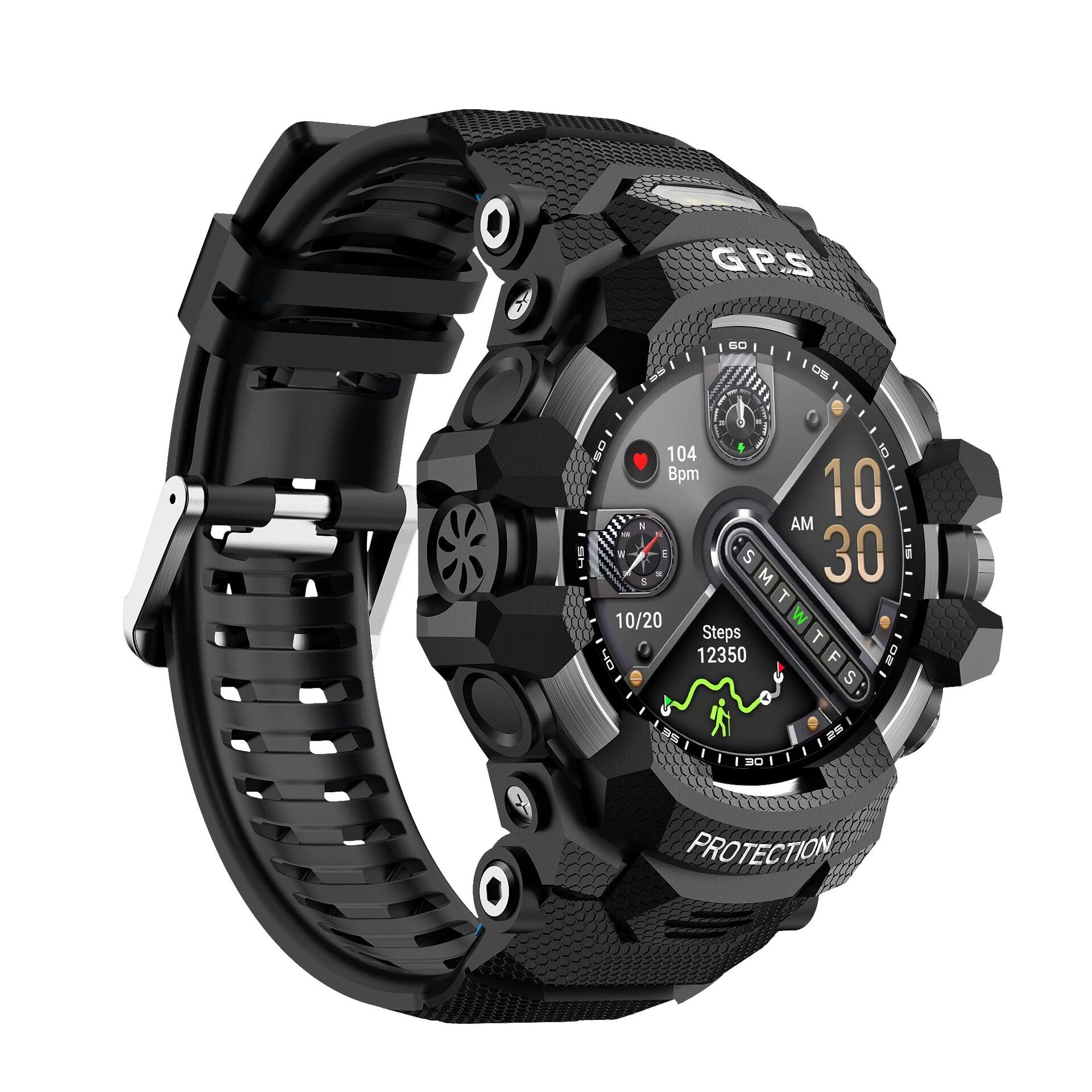 PG999 GPS Outdoor Edition AI Smart Professional Sports Watch Dual-Frequency 30 Mether Water Resistance Altitude Barometric Pressure