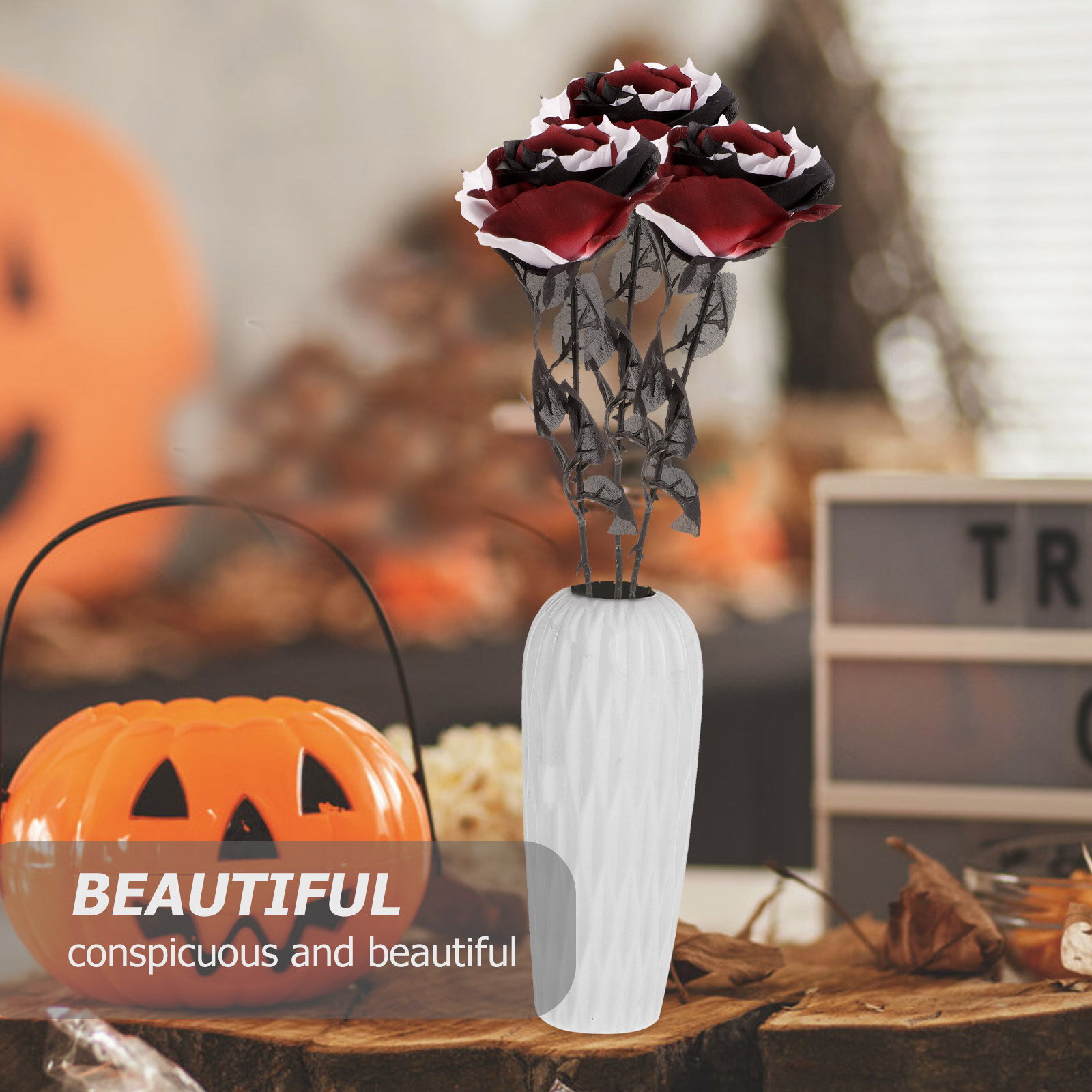 3 Штуки Проп Halloween Имитация Роза Декоративное Убранство Гостиной Орнамент 52.00X10.00X10.00Cm