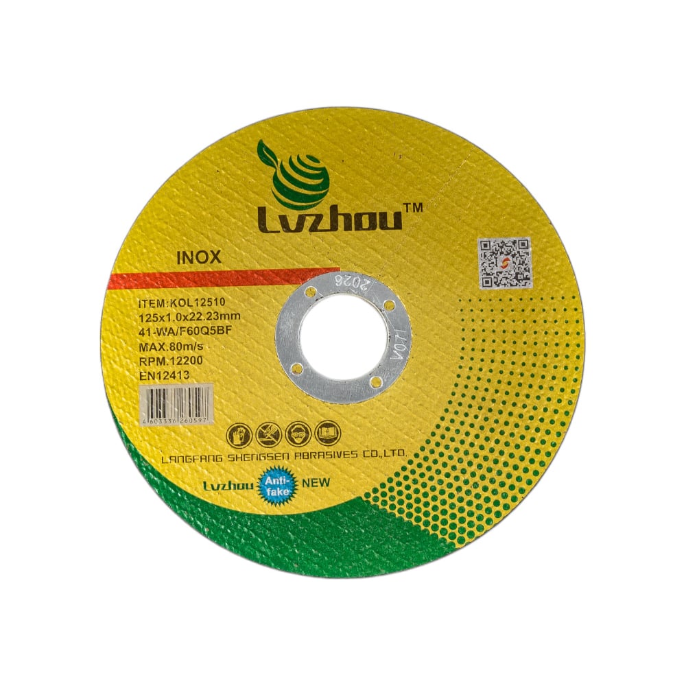 Круг отрезной абразивный по металлу 125x1.0x22 мм Lvzhou KOL12510