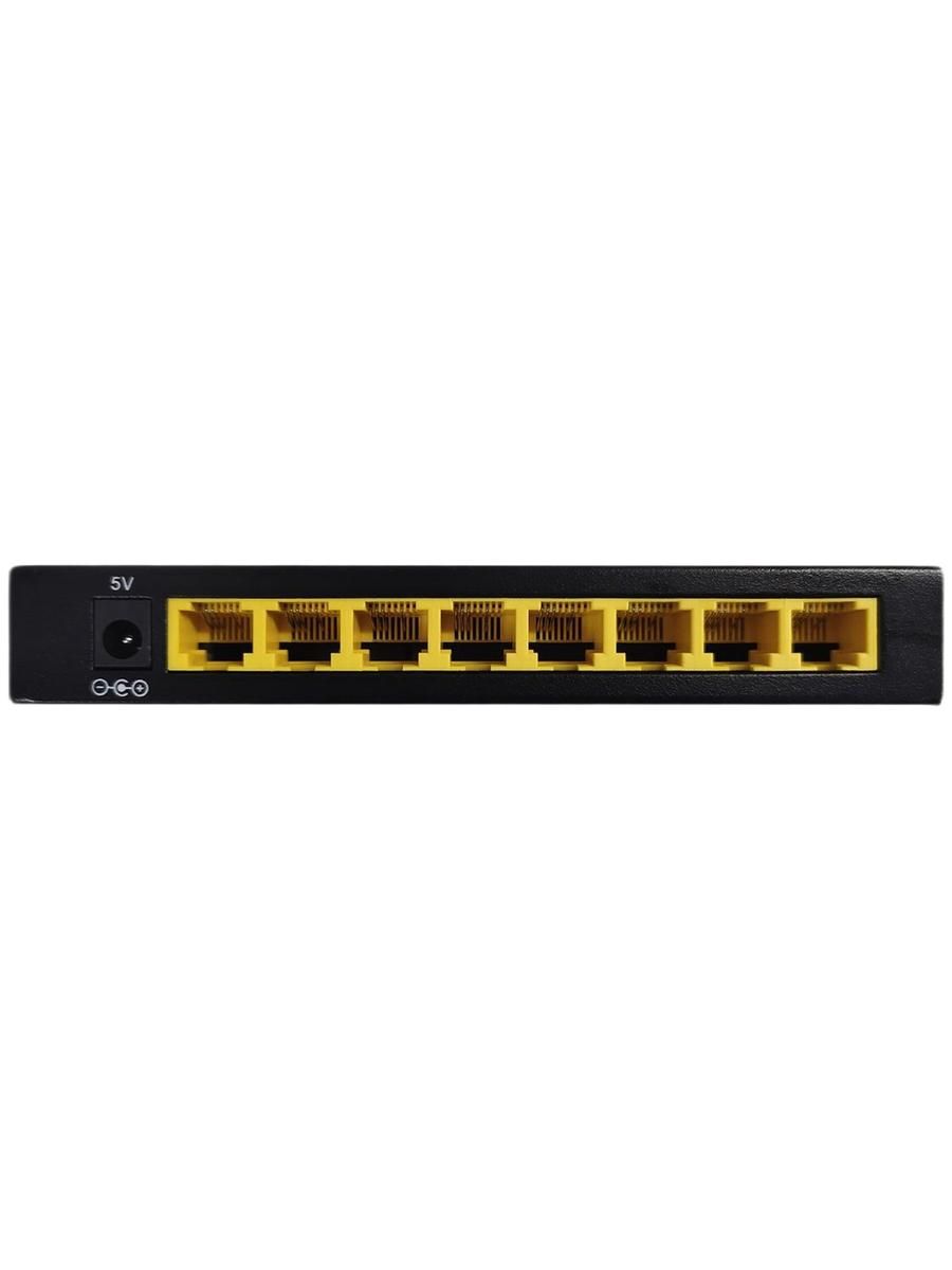 Коммутатор ORIGO OS1208/A1A, RJ-45, 8 портов, 1,6 Гбит/с, неуправляемый, чёрный