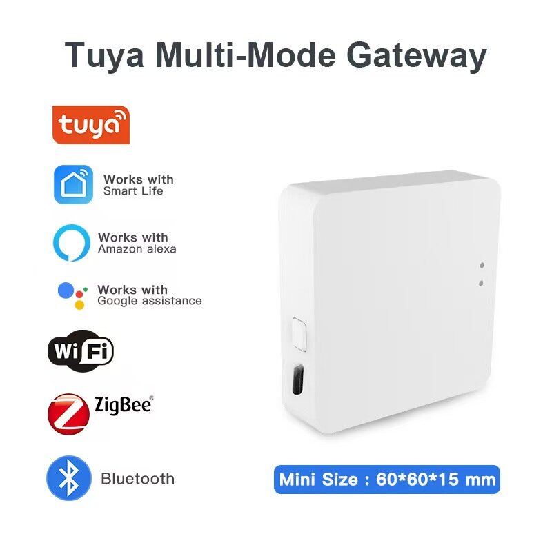 Мультирежимный шлюз Tuya (Wi‑Fi + Zigbee + Bluetooth Mesh), мини-шлюз для умного дома