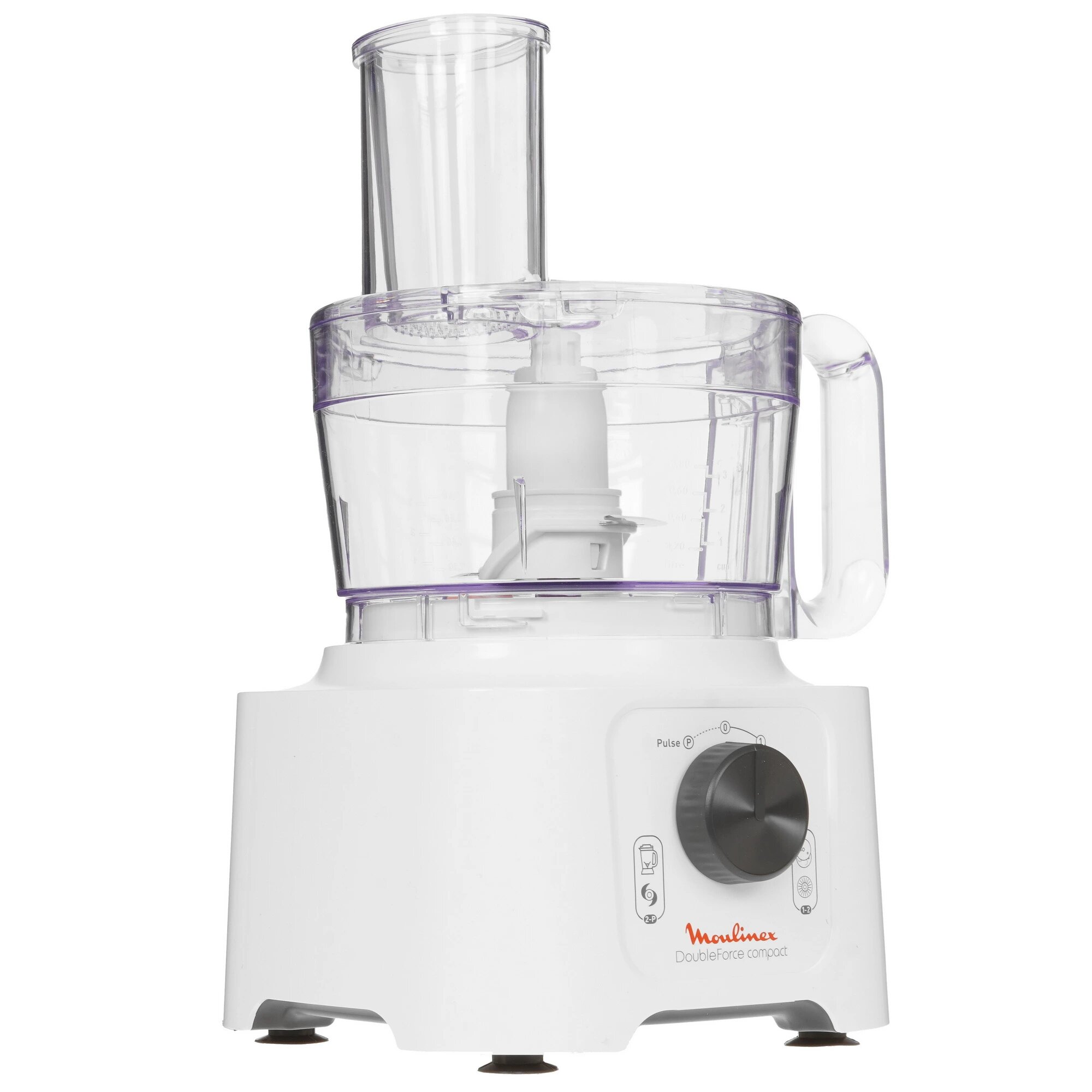 Кухонный комбайн Moulinex FP542111 белый, сочетает функции резки, измельчения, шинкования, взбивания, замешивания
