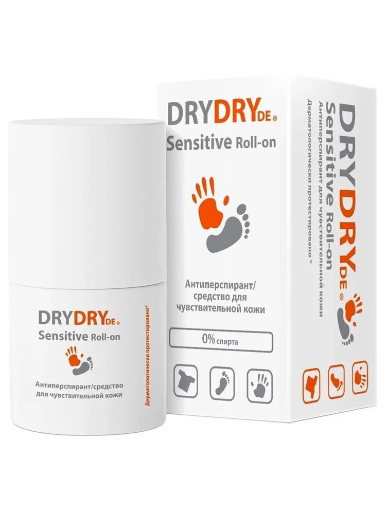 Dry Dry de Эффективное средство от повышенного потовыделения для чувствительной кожи Sensitive Roll-on, 50 мл