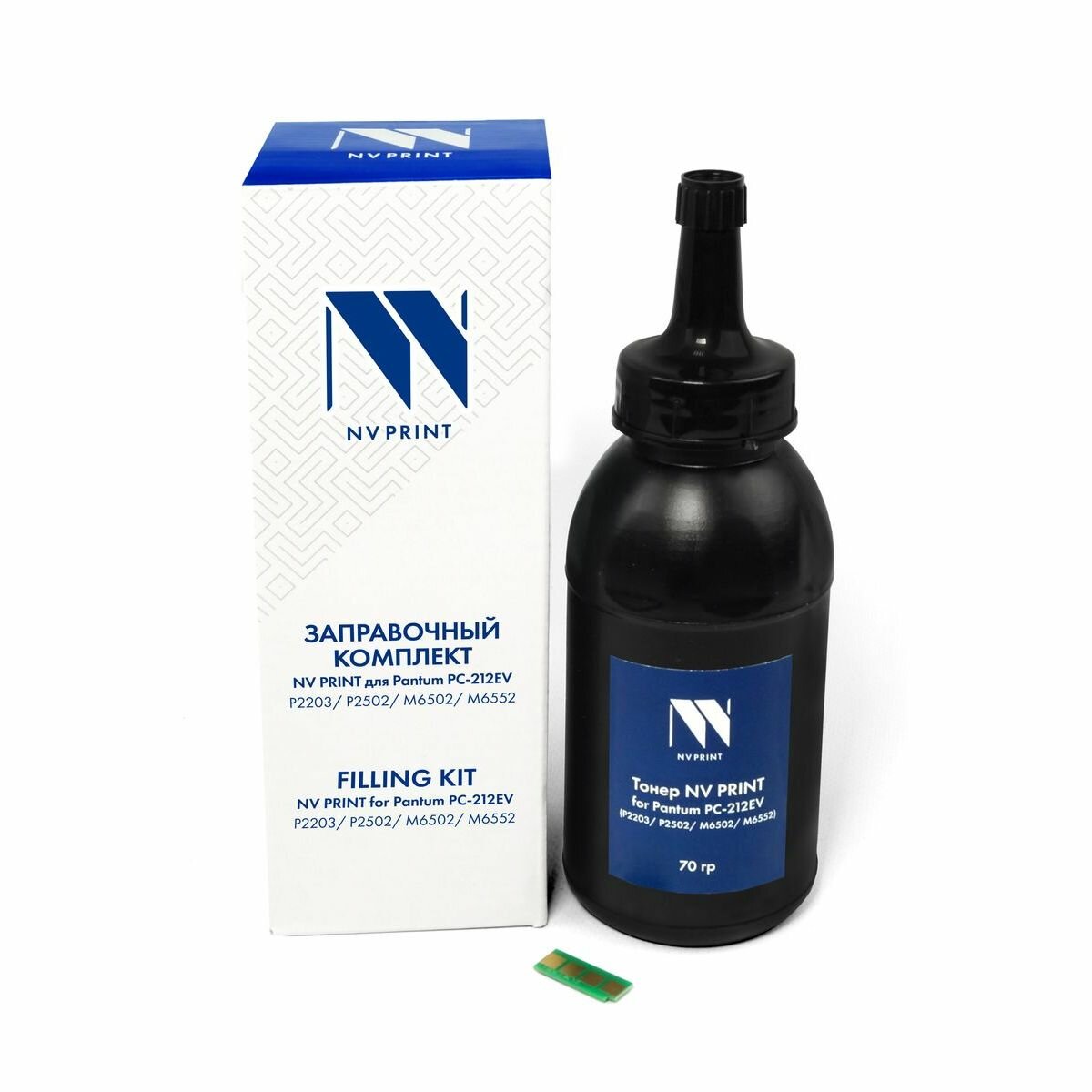 Заправочный комплект NV-Print для Pantum PC-212EV P2203/P2502/M6502/M6552 (тонер + безлимитный чип) (NV-ZKPC-212EV)