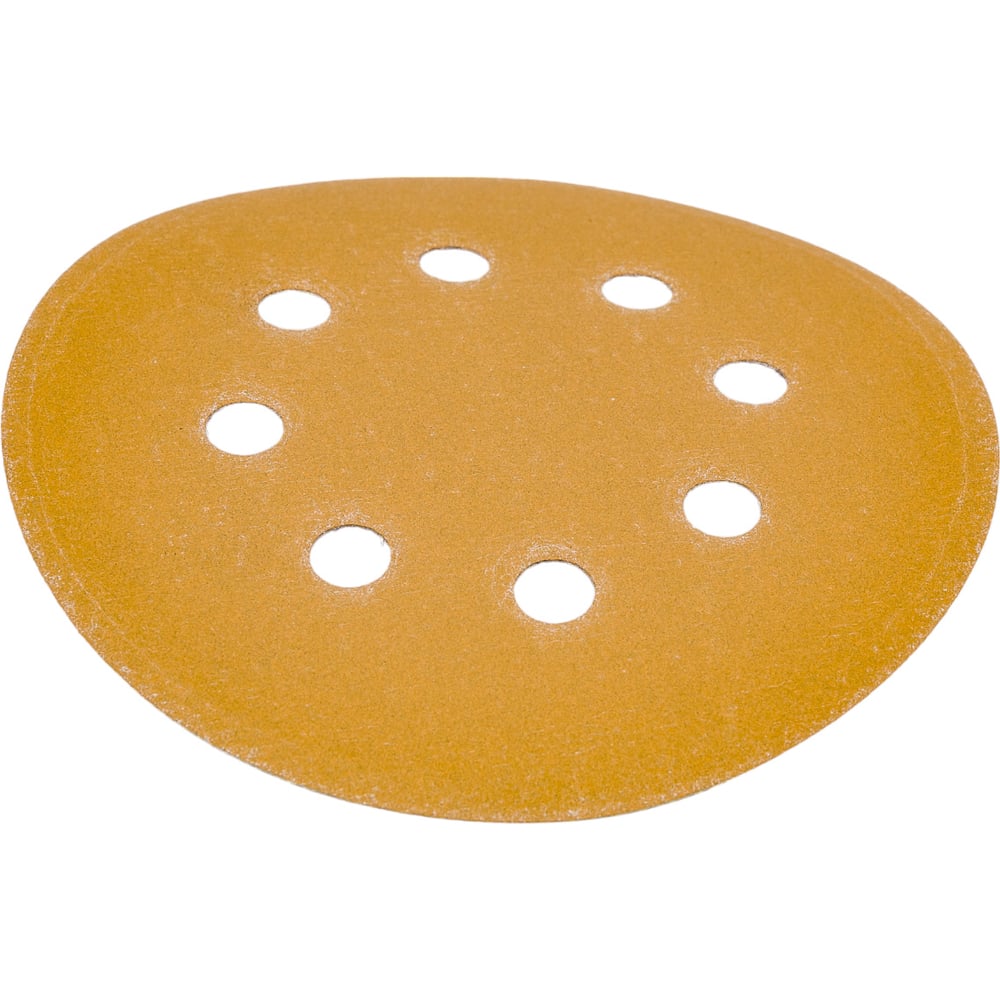 Диск абразивный с липучкой Sandpaper (yellow) 125 мм, 8 отверстий, P240, 10 шт BRUSHTEX 125Y8-240