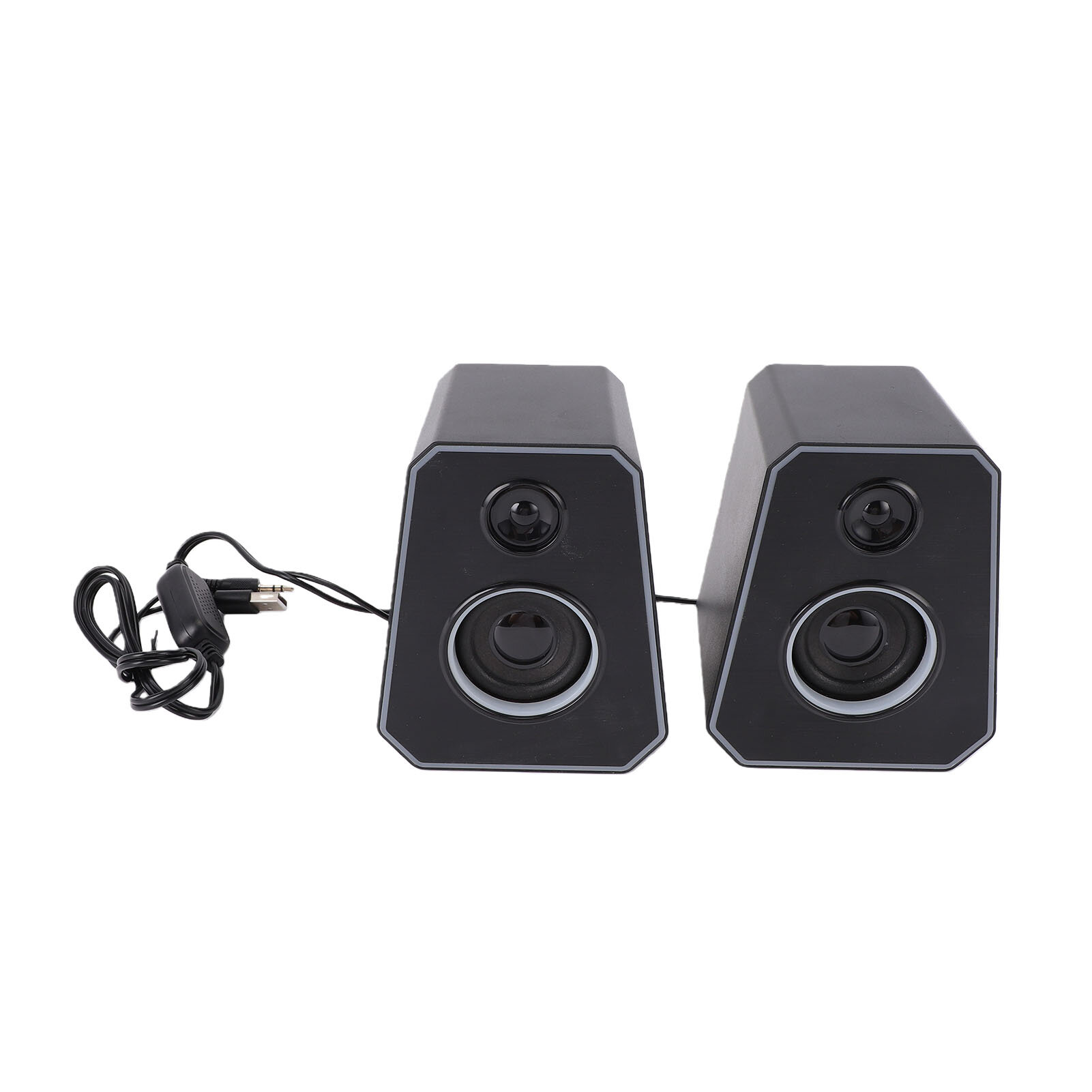 Настольные колонки RGB, 2,0-канальные, Hi-Fi, с питанием от USB, проводные компьютерные стереодинамики 3,5 мм для игр на ПК, ноутбуках